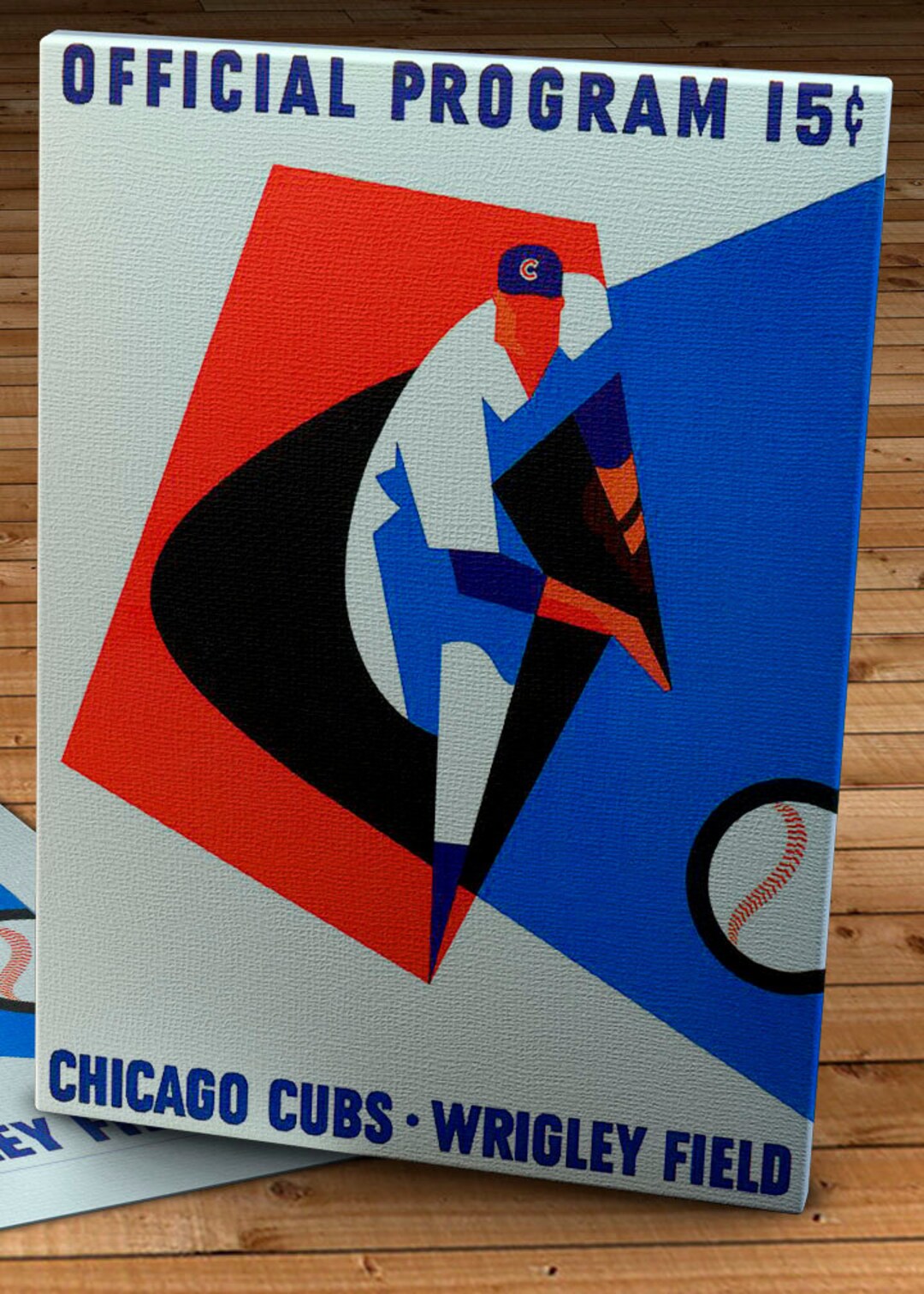1965 Vintage Chicago Cubs Baseball Program - Canvas Gallery Wrap - Etsy