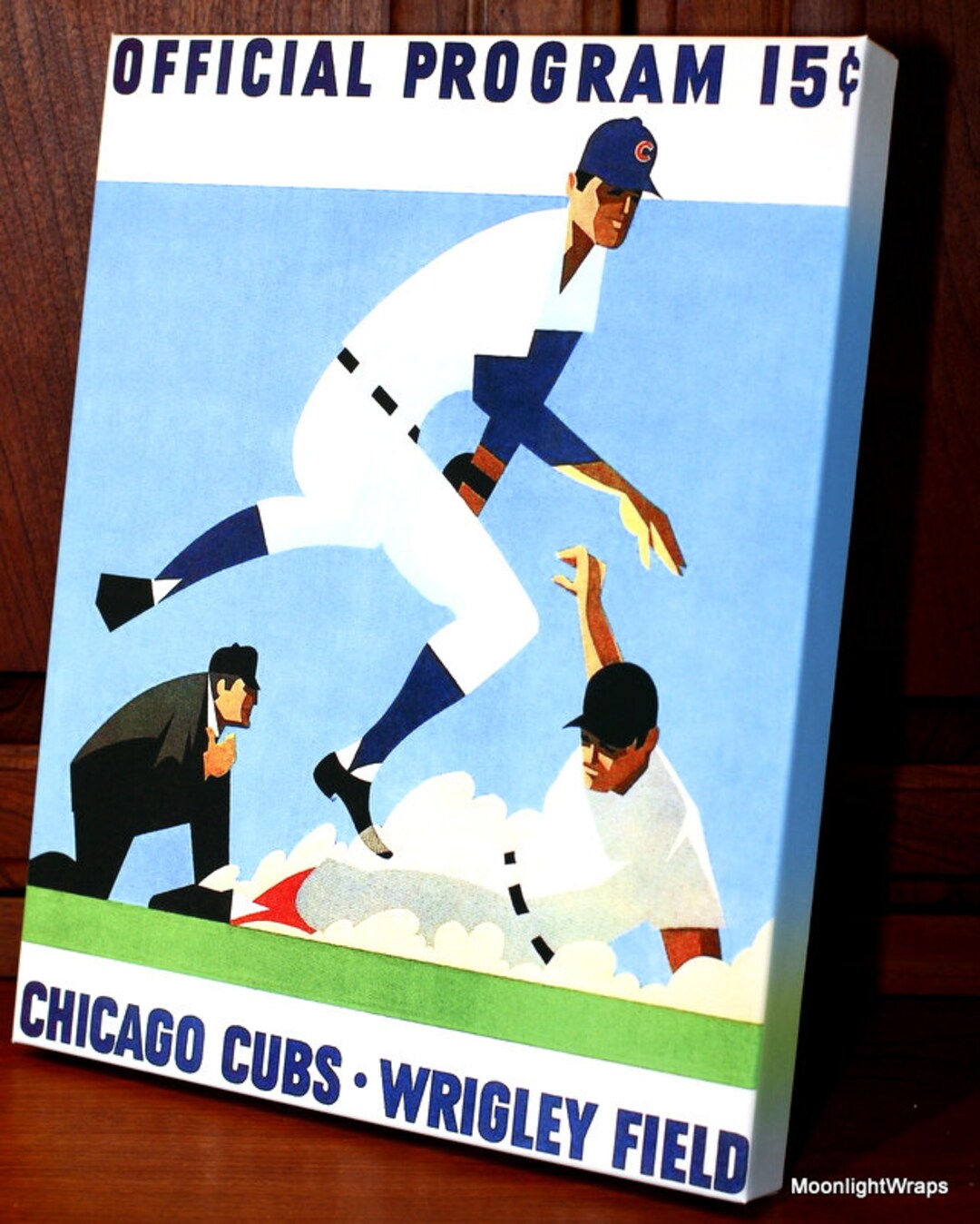1970 Vintage Chicago Cubs Baseball Program - Canvas Gallery Wrap - Etsy