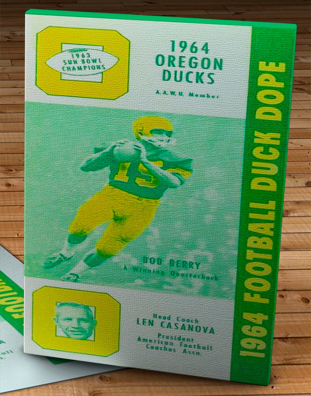 1964 Vintage Duck Dope - University of Oregon Ducks Football - Canvas ...