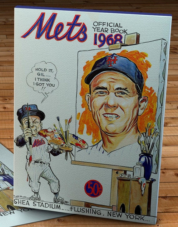 1968 Vintage New York Mets Yearbook Cover Canvas Gallery - Etsy