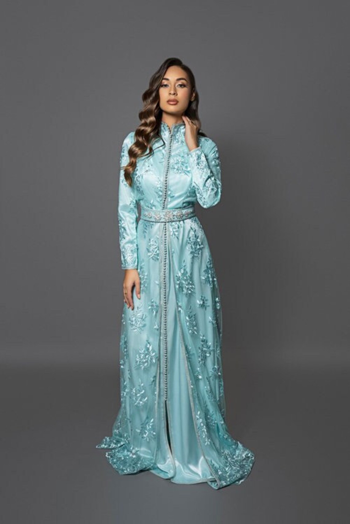 Colorful Moroccan Caftan Dakota Ice by Mode Et Caftan - Etsy