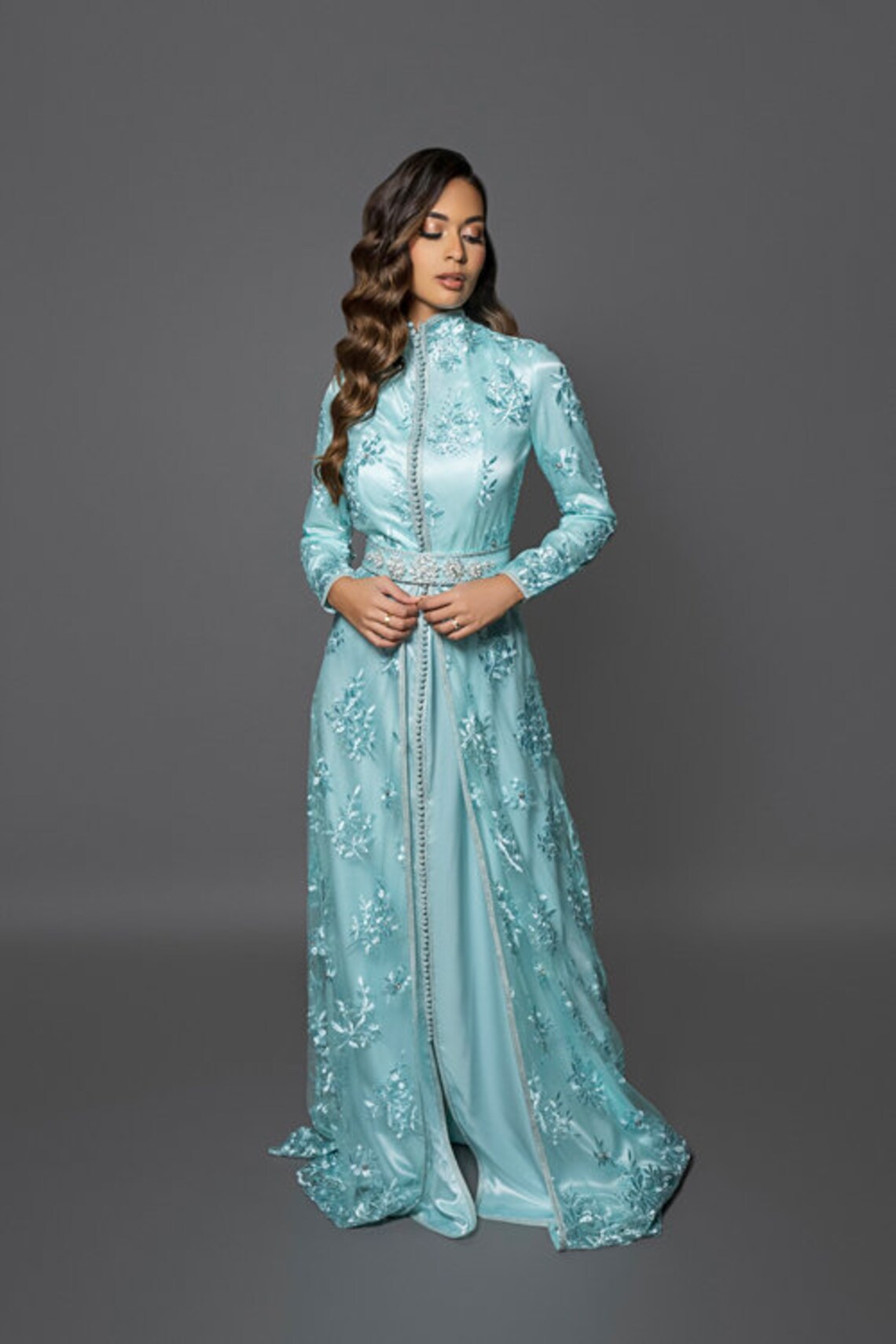 Colorful Moroccan Caftan Dakota Ice by Mode Et Caftan - Etsy