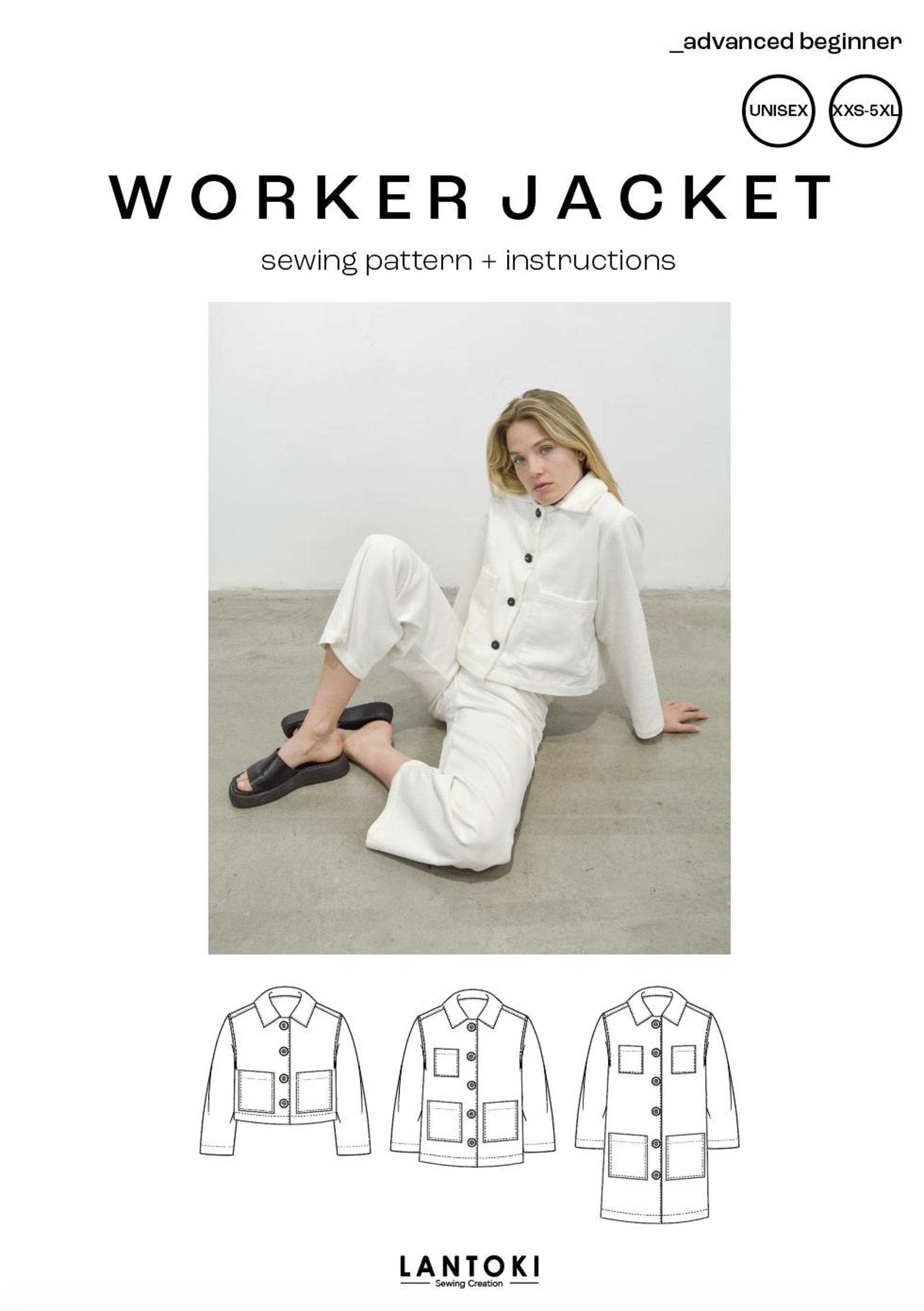 Unisex Worker Jacket Pattern | Menswear Pattern | Womenswear | Spring ...