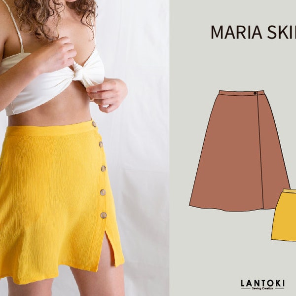 Wrap Skirt Pattern - Etsy New Zealand
