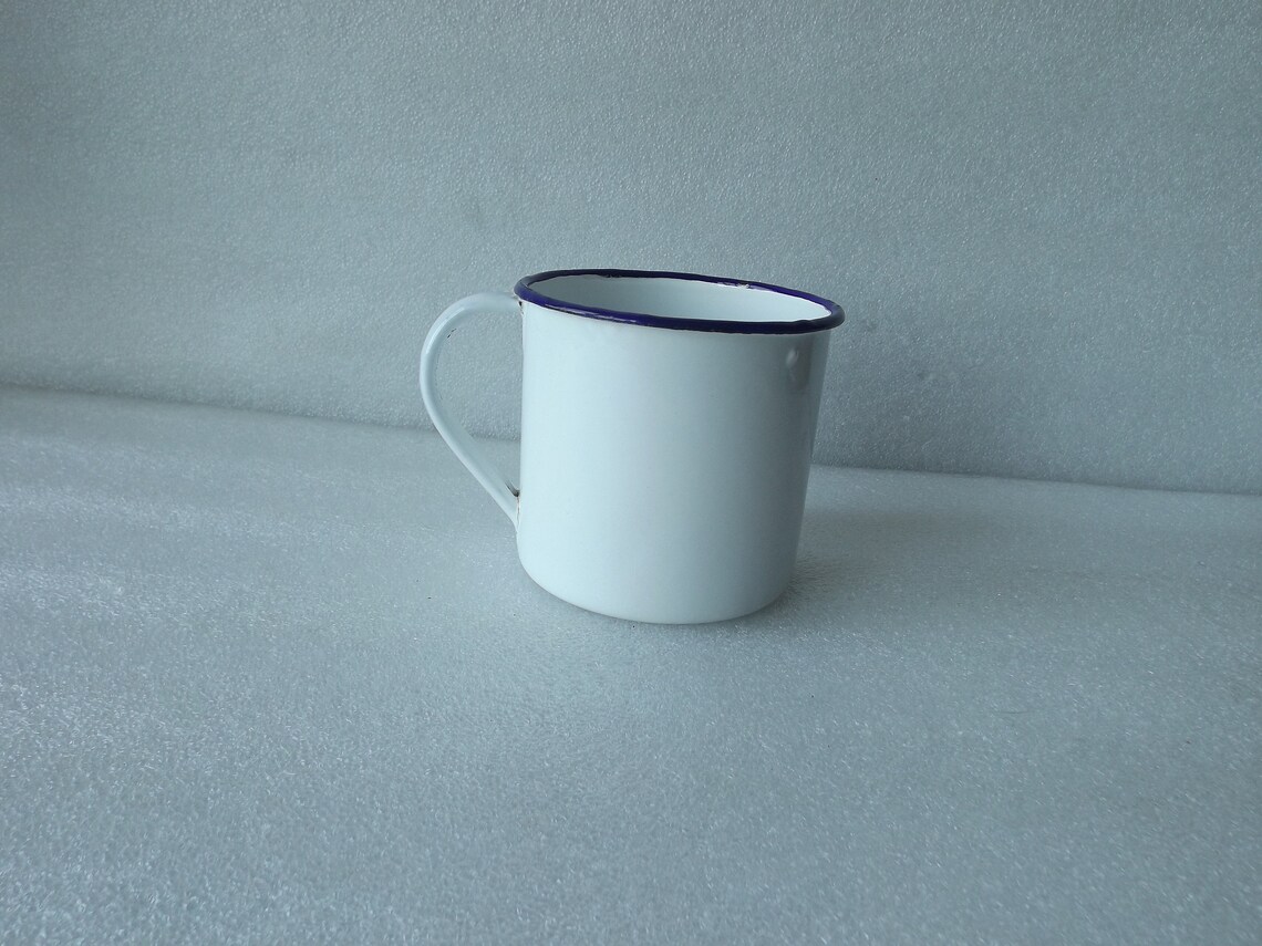 Vintage Enamel Cup - Etsy