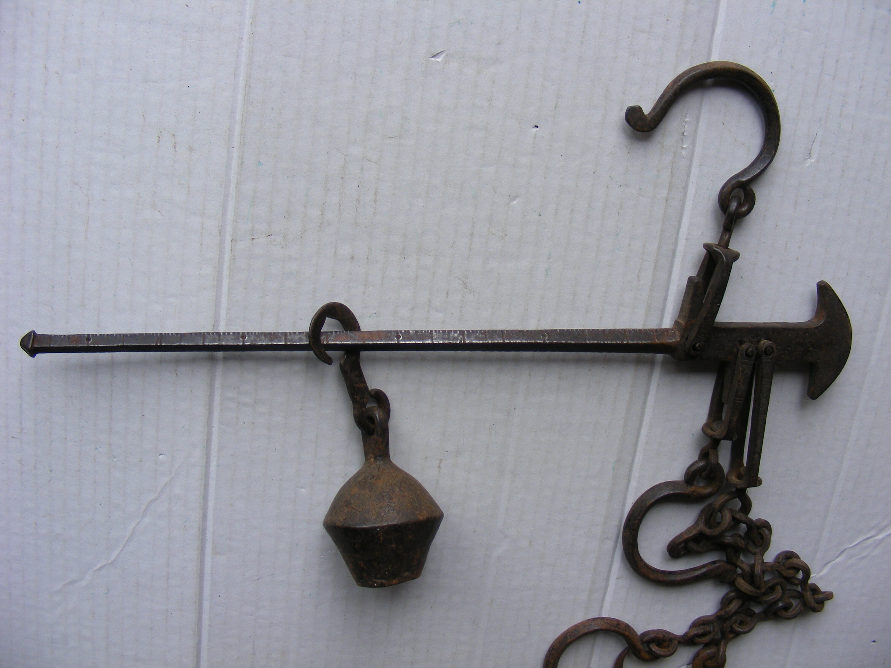 Antique Scale Hanging Scale Three Hooks Scale Primitive | Etsy