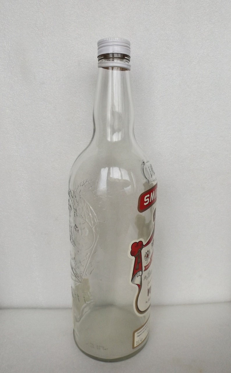 Vintage Smirnoff 1818 Vodka Large Bottle Empty Bottle 3 - Etsy