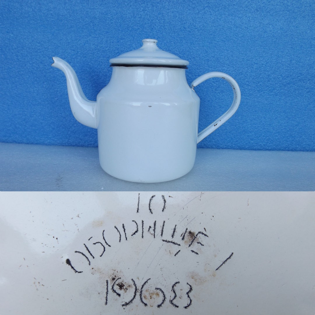Vintage Teapot Enamel Teapot Vintage Enamel Teapot Small - Etsy