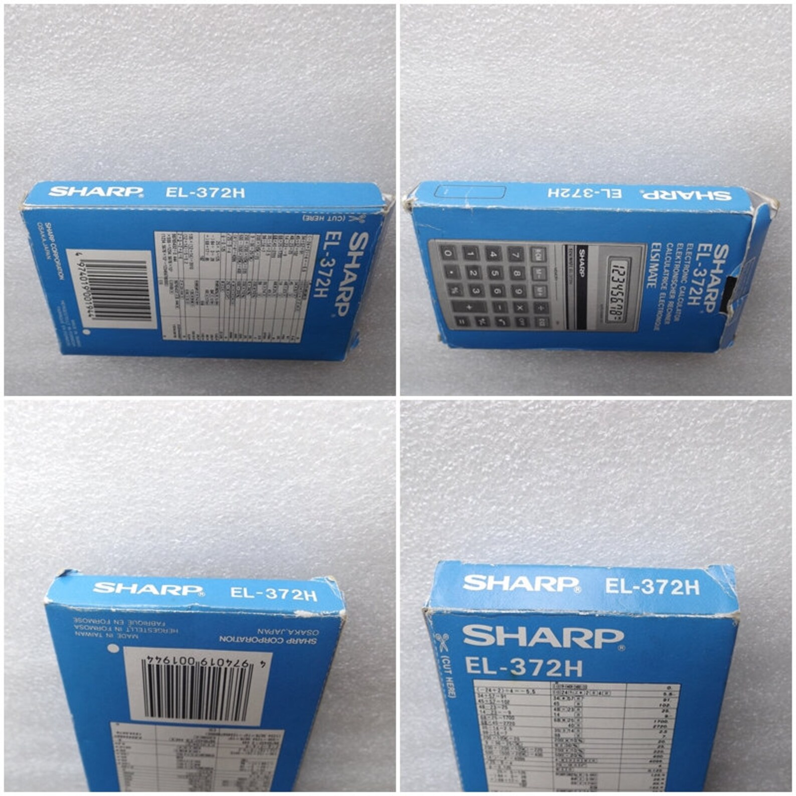Vintage Calculator Sharp Elsi Mate EL-372H Taiwan Box - Etsy