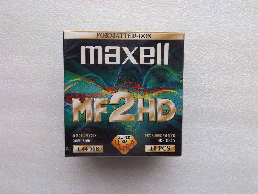 Floppy Disks Maxell MF2HD , 10 Diskettes , Dos Formatted Floppy ...