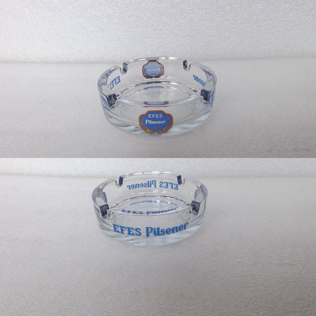Vintage Efes Pilsen Glass Ashtray , EXCELLENT , Free Shipping - Etsy