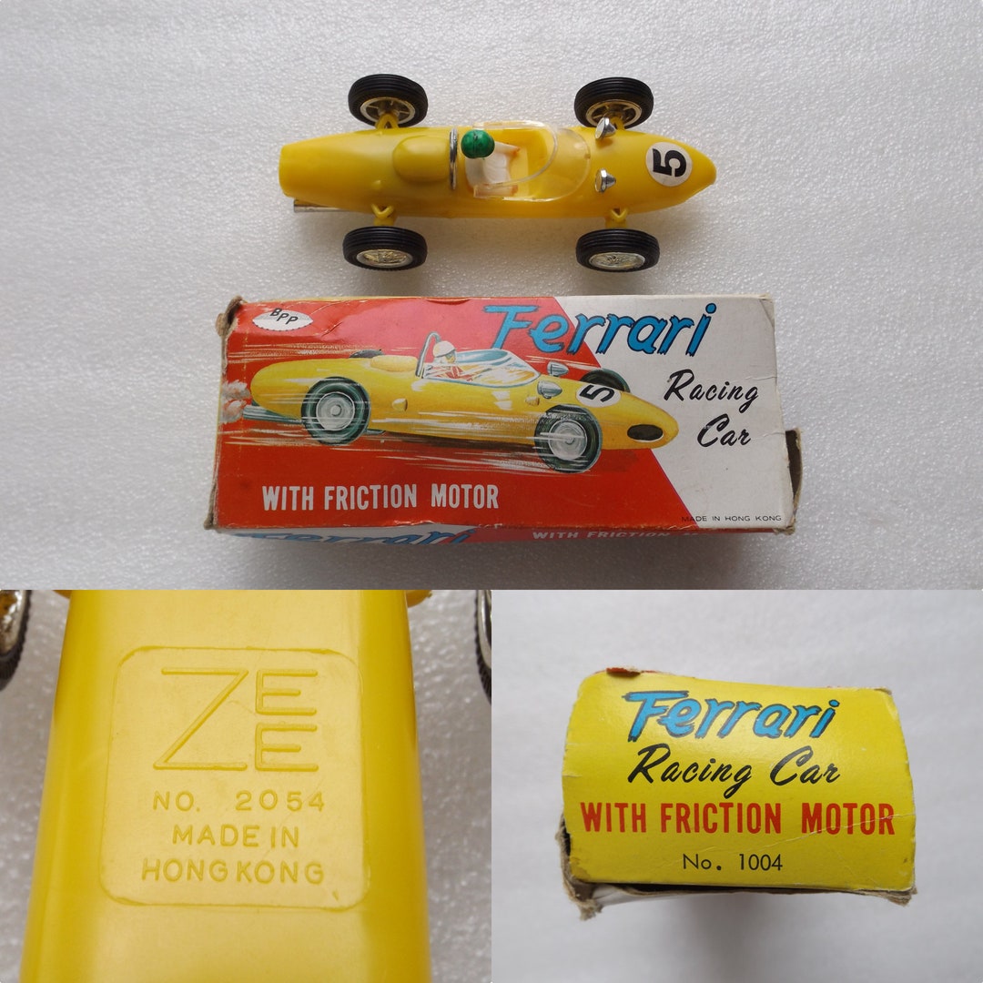 Vintage Toy Car Ferrari Racing Car 1004 BPP Friction Mechanism Made in ...