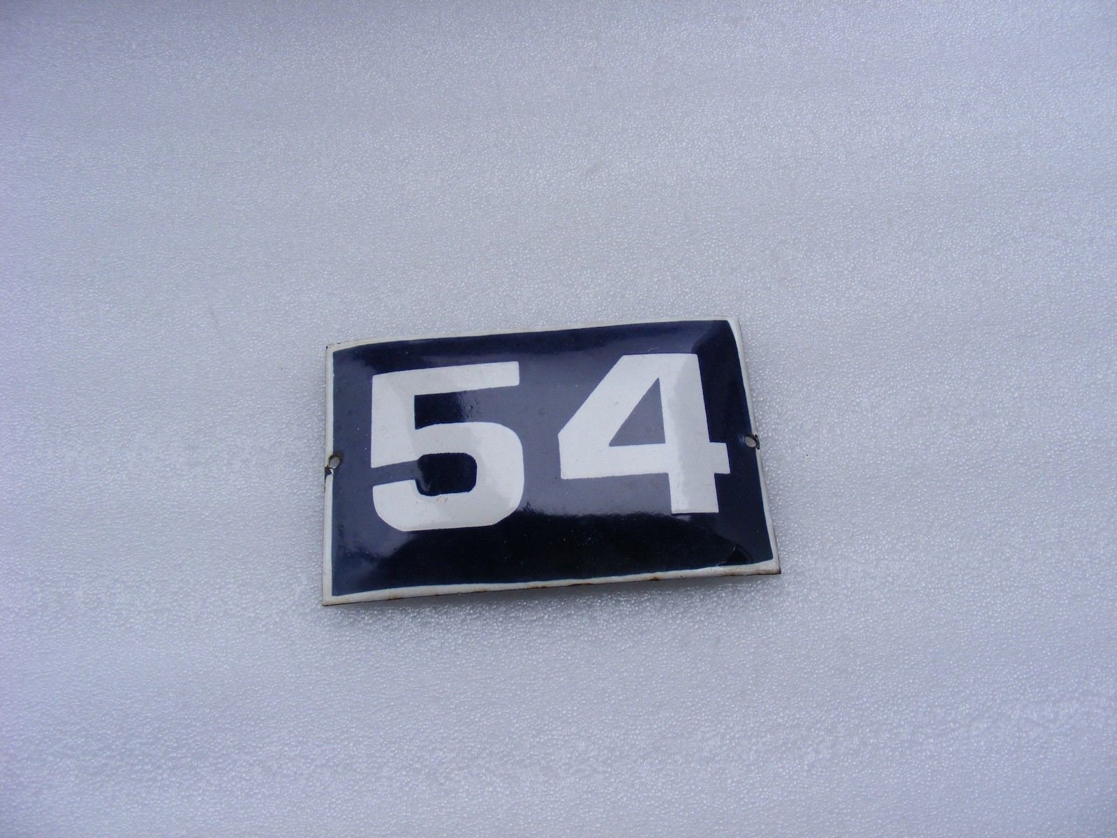 Vintage Enamel Metal Plate Number 54 14.6 cm 5.7 in x | Etsy