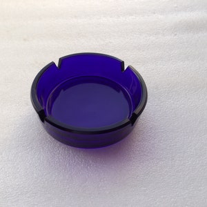 Ashtray Blue Color Glass Ashtray , Round Glass Ashtray, Glass Ashtray, Bar Decor, Home Decor ...