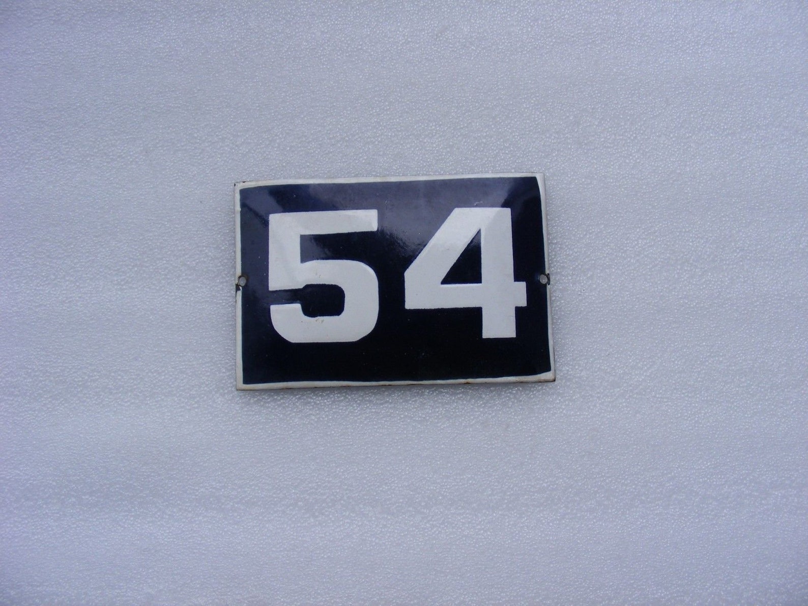 Vintage Enamel Metal Plate Number 54 14.6 cm 5.7 in x | Etsy