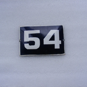 Vintage Enamel Metal Plate Number 54 14.6 Cm 5.7 In X - Etsy