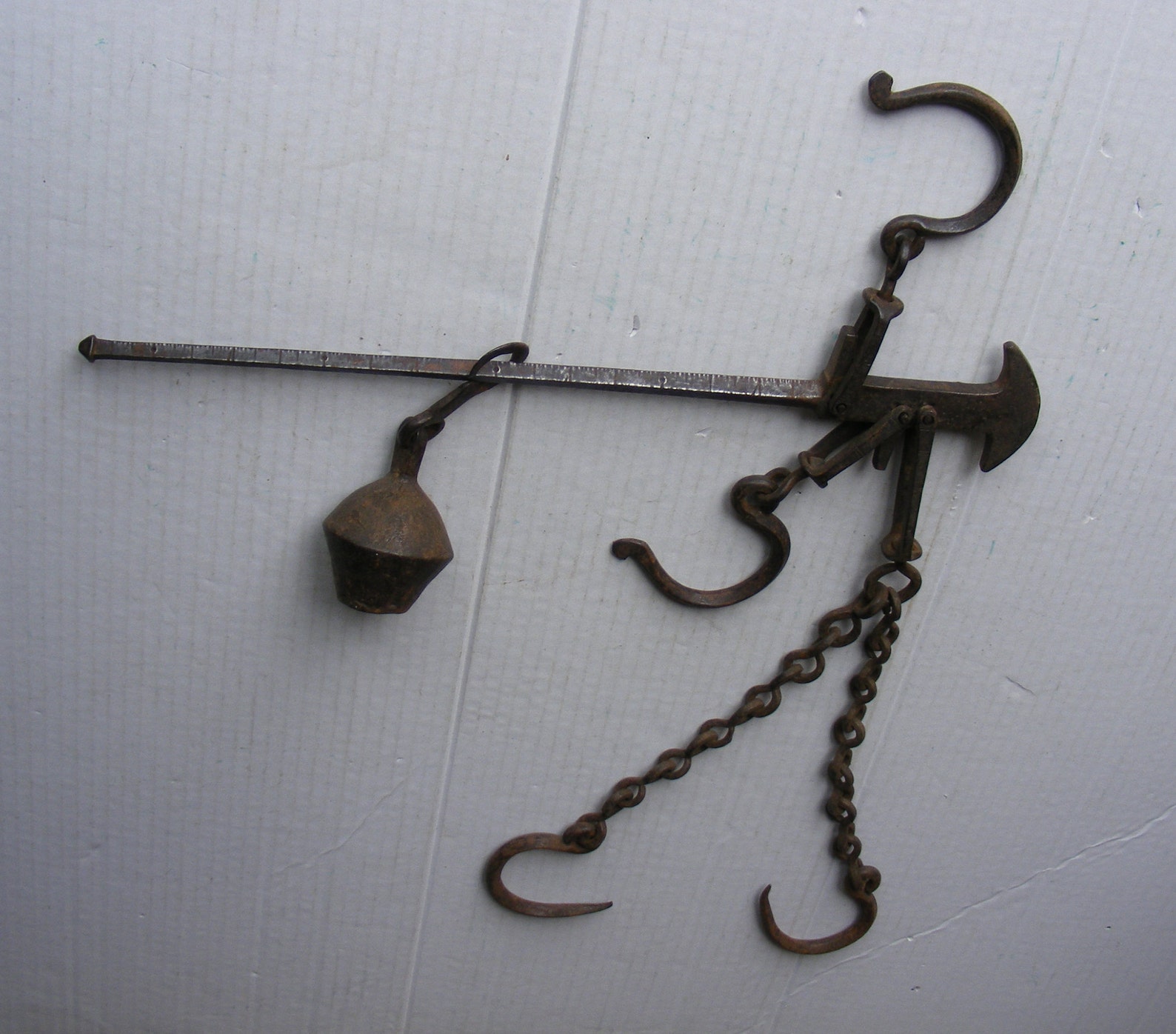 Antique Scale Hanging Scale Three Hooks Scale Primitive - Etsy