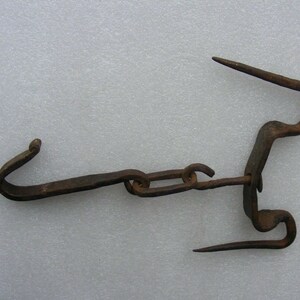 Old Antique Primitive Handmade Wrought Double Hook - Etsy