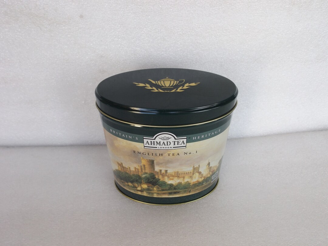 Empty Tin Tea Box , AHMAD TEA , Box Only , EXCELLENT, Free Shipping - Etsy