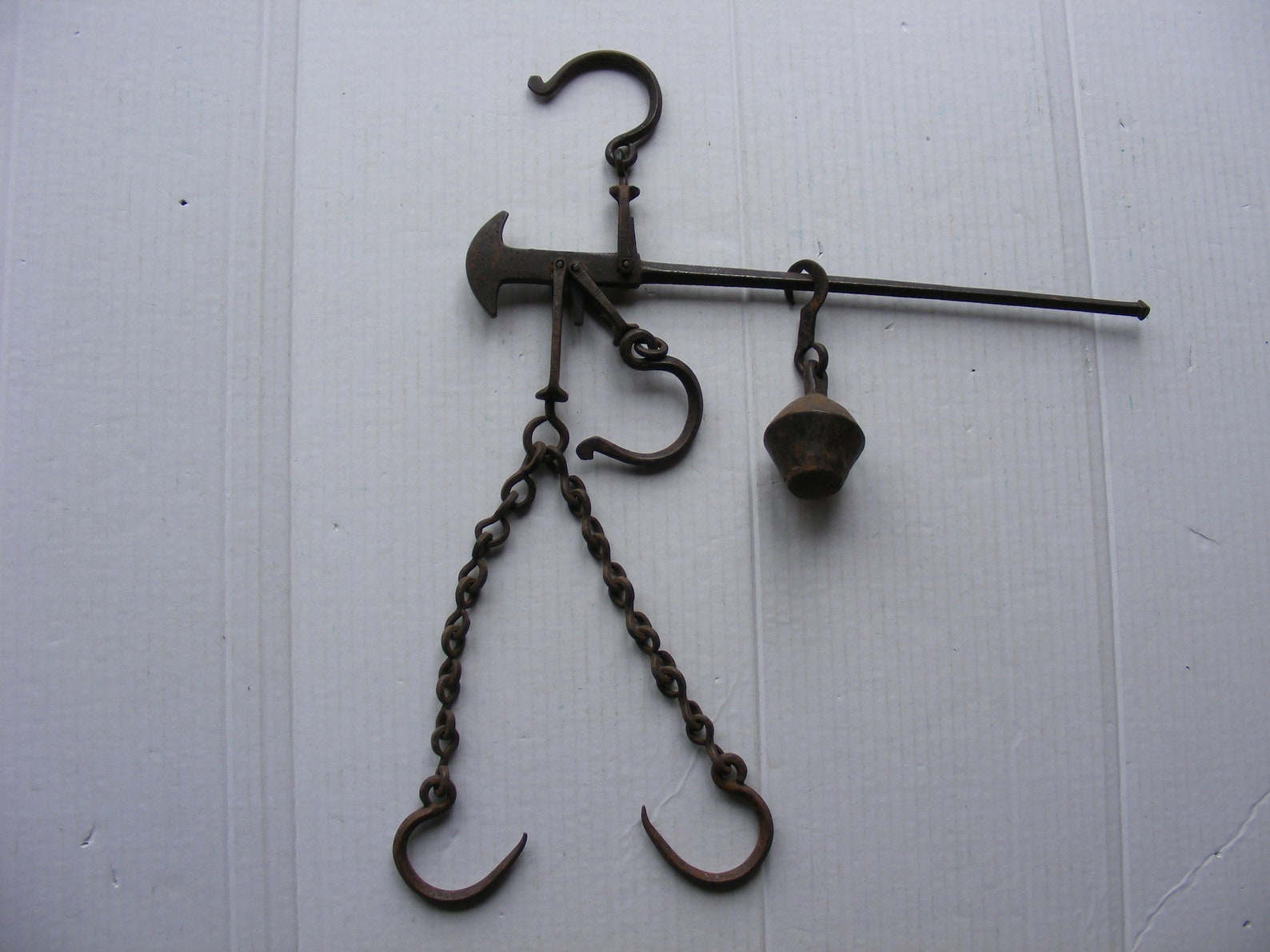 Antique Scale Hanging Scale Three Hooks Scale Primitive - Etsy