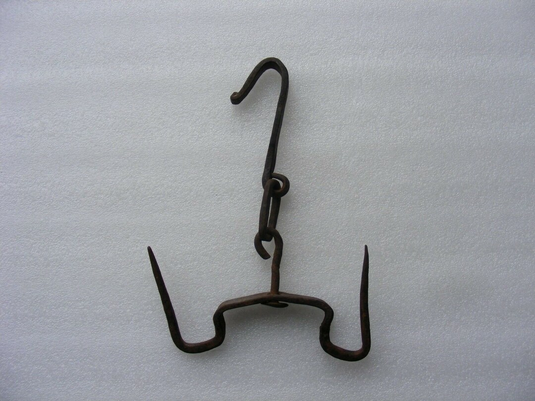 Old Antique Primitive Handmade Wrought Double Hook - Etsy