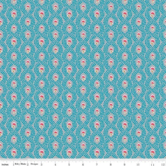 Riley Blake Fabric C7604 Gray %100 Color Quality Cotton by Fat 1/4 Yd ...