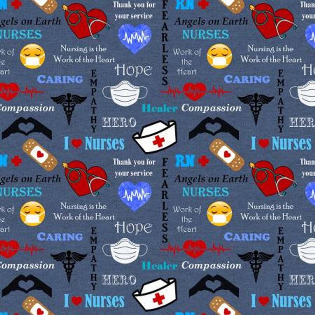 Sykel Enterprises Fabric Nurse Cotton Pattern 10321-nurse Hero Denim A ...