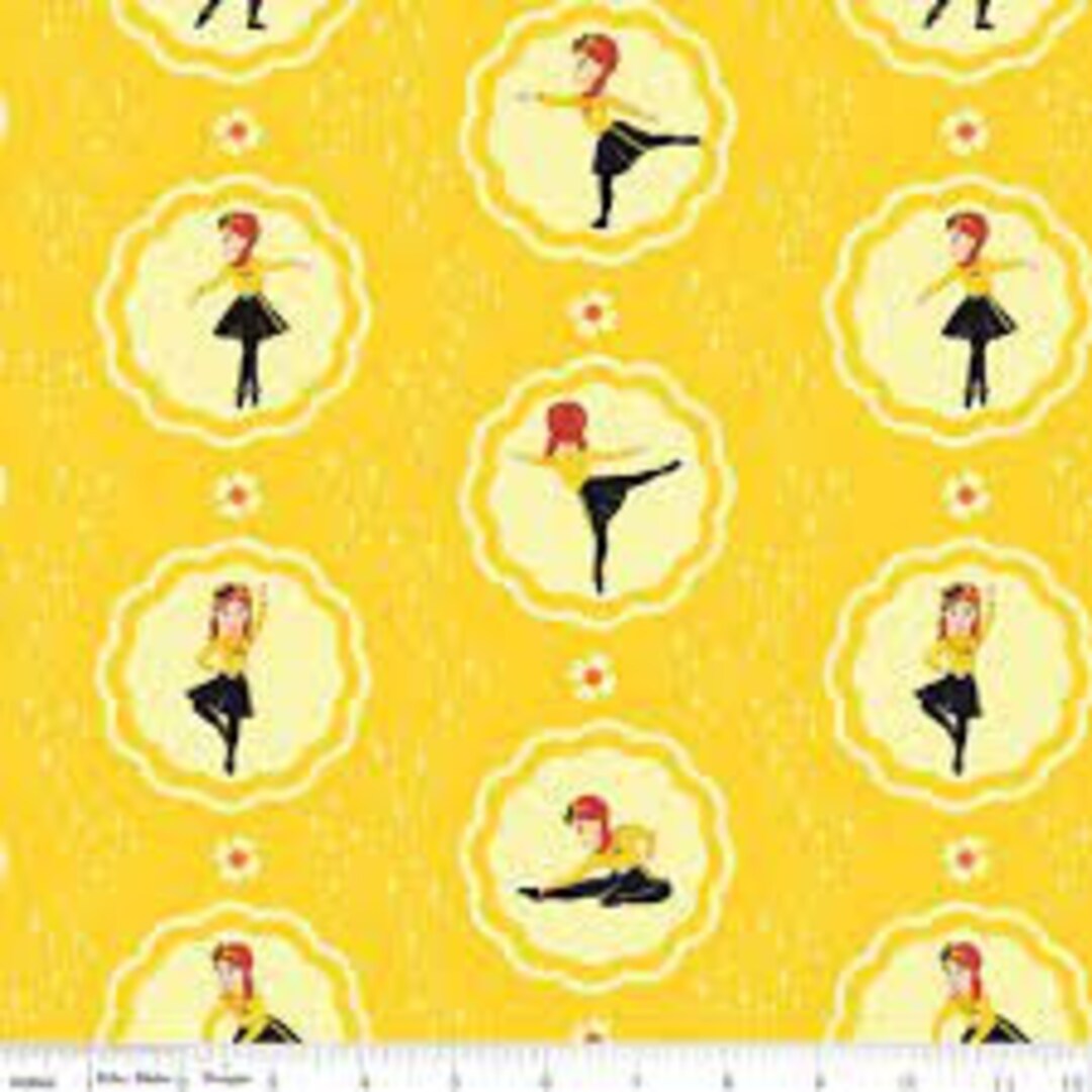 Riley Blake fabric Emma Pattern C9740 Color Yellow. %100 Color Quality ...