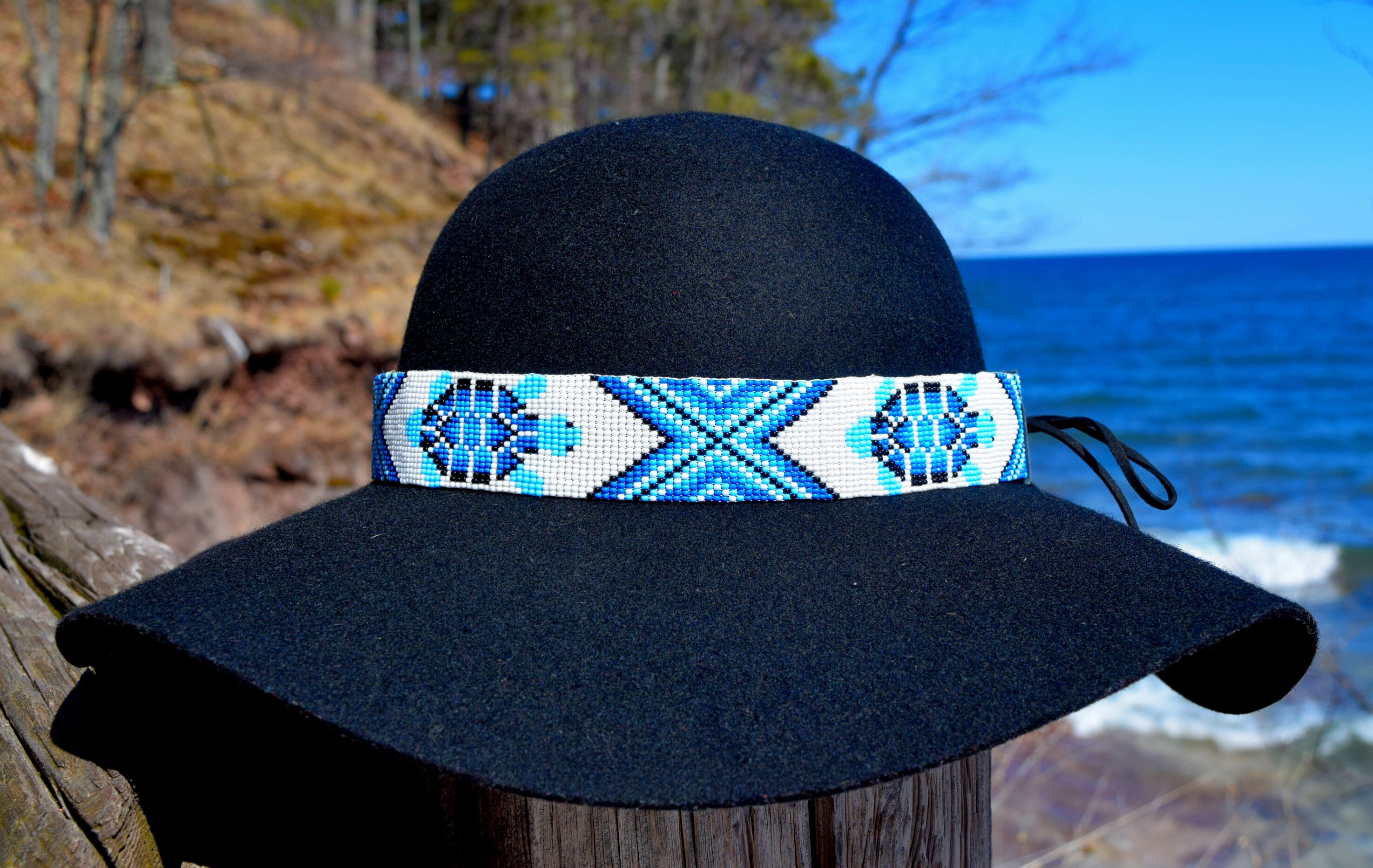 Blue Turtles - Beaded Hat Band - Etsy