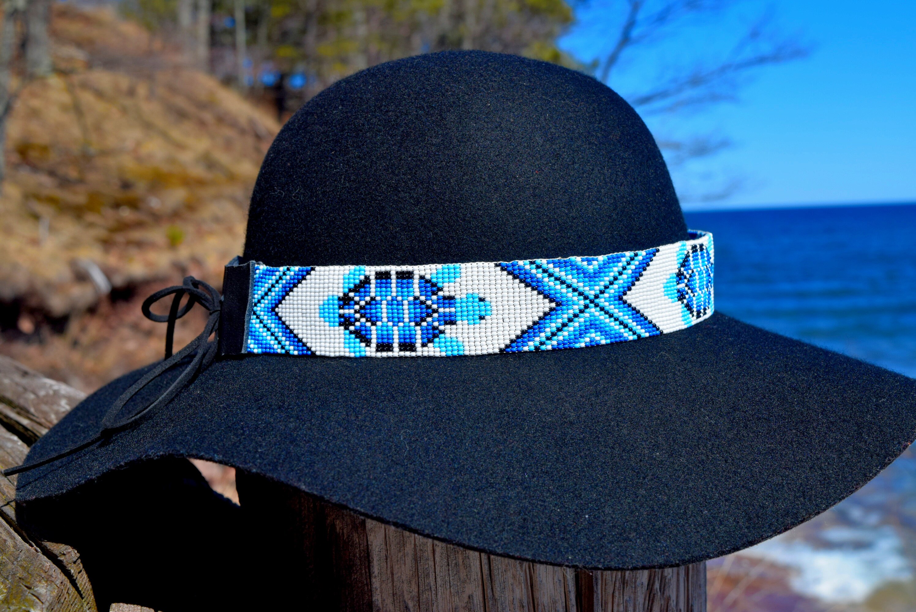Blue Turtles - Beaded Hat Band - Etsy