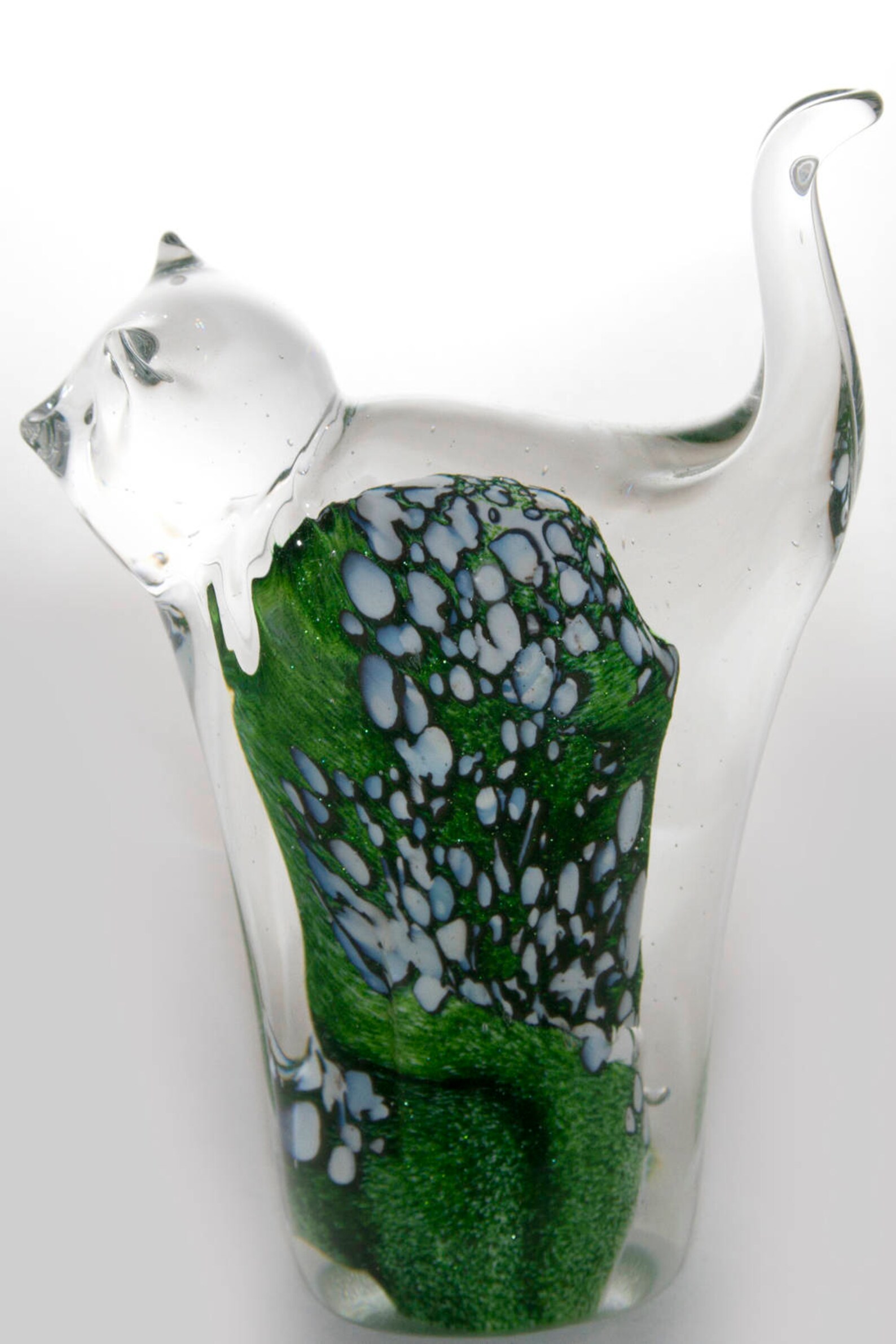 Glass Cat Figurine Ornament Collectible Art Sculpture Cat - Etsy