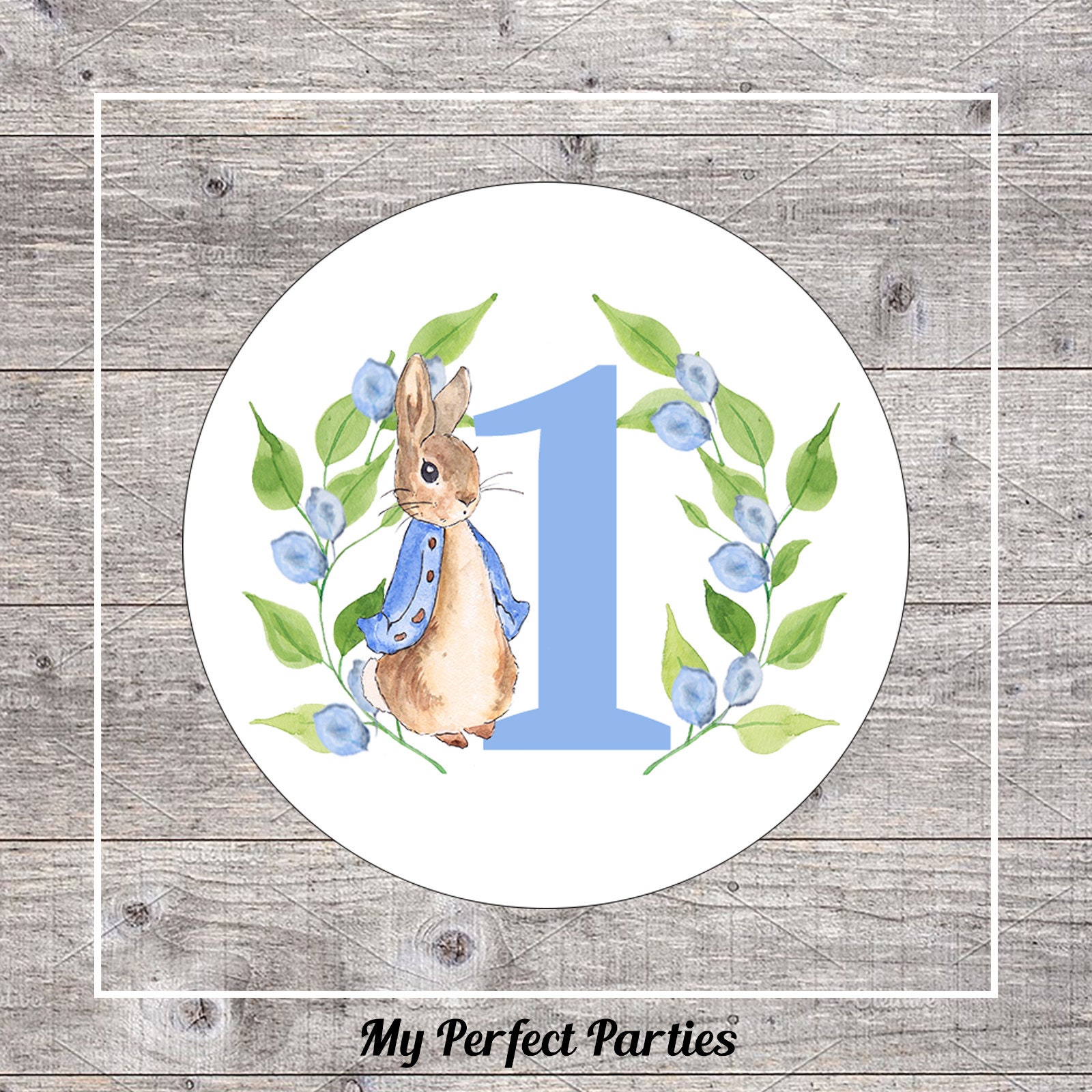 Personalised Peter Rabbit 1st Birthday Party Stickers Thank - Etsy UK