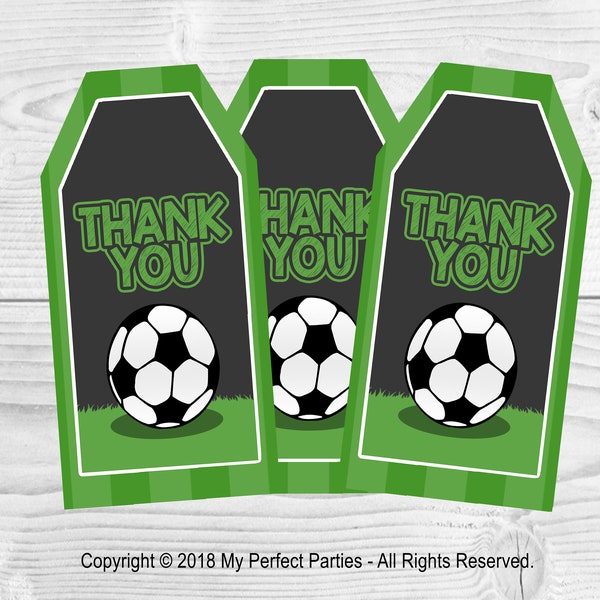 Soccer Thank You Tag - Etsy
