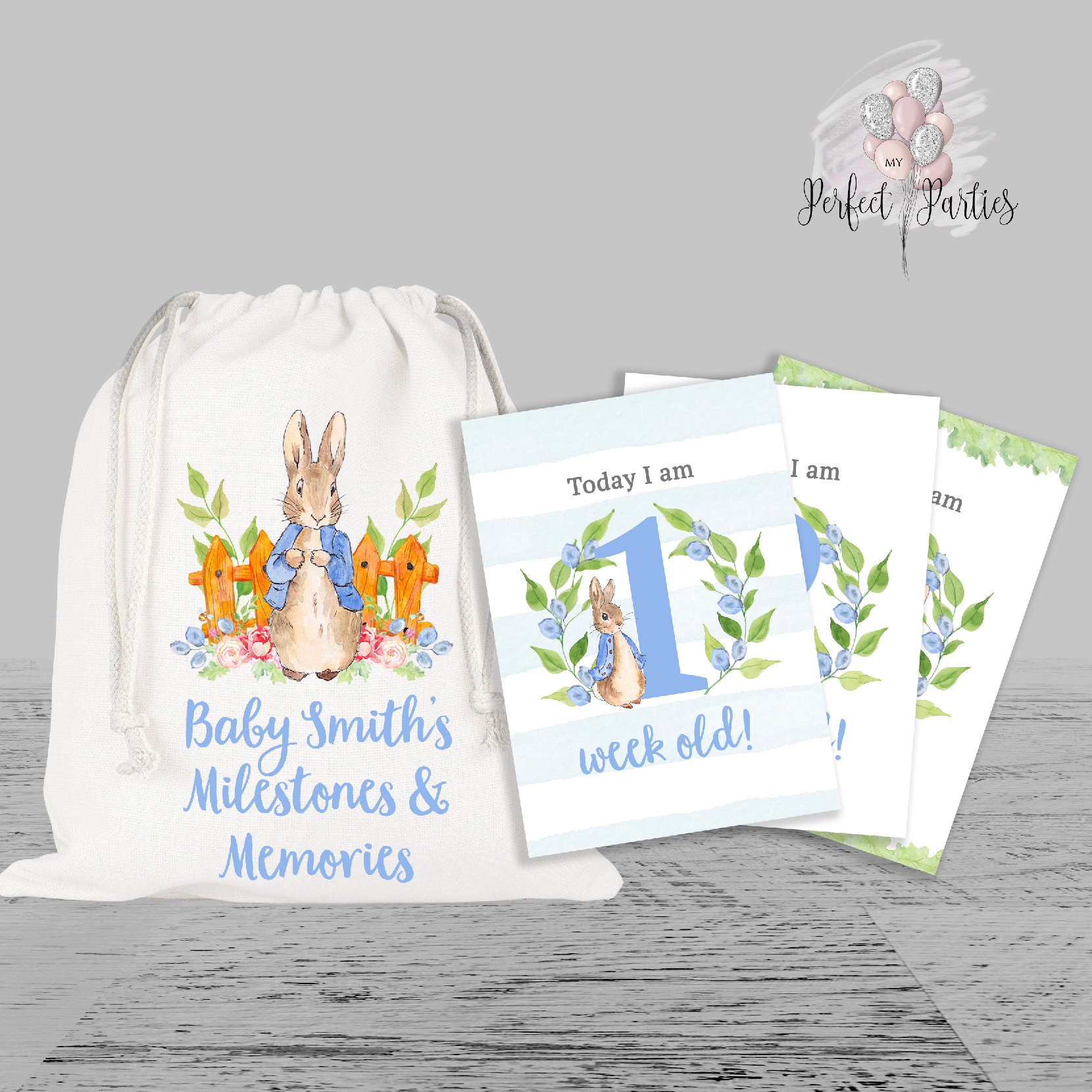Peter Rabbit Baby Milestone Cards Baby Shower Gift New | Etsy UK