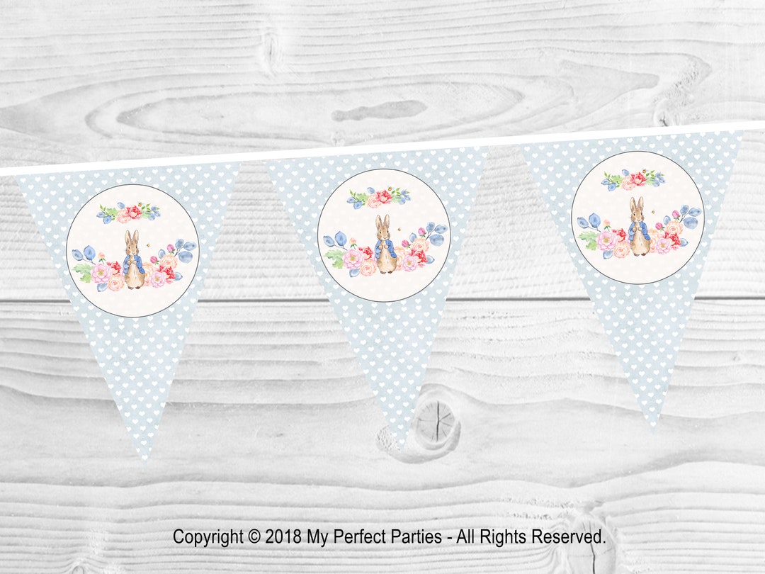 INSTANT DOWNLOAD Peter Rabbit Bunting Decoration Printable - Etsy