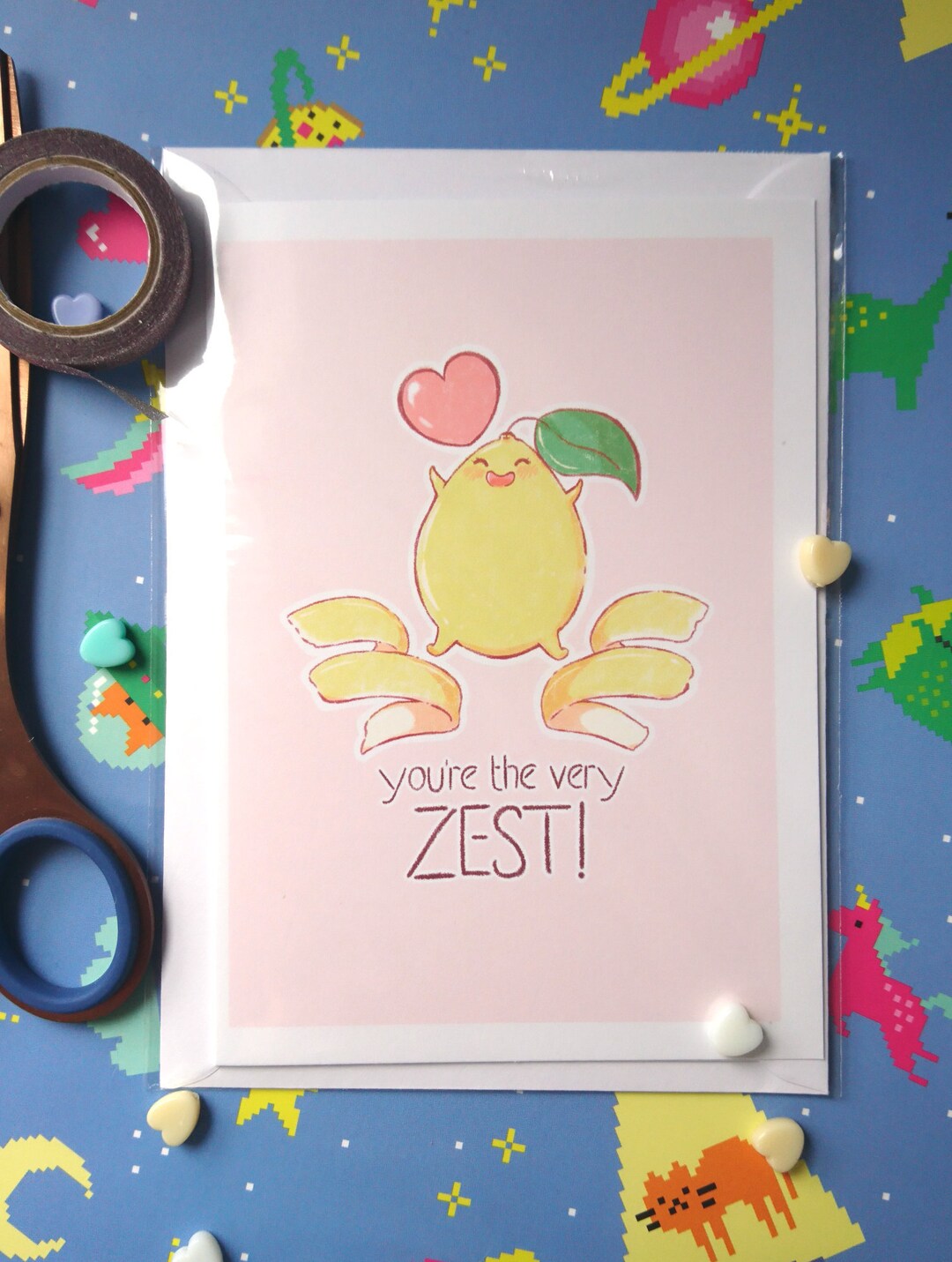 Youre the Very Zest Cute Zesty Lemon Greetings Card Friends, Family ...