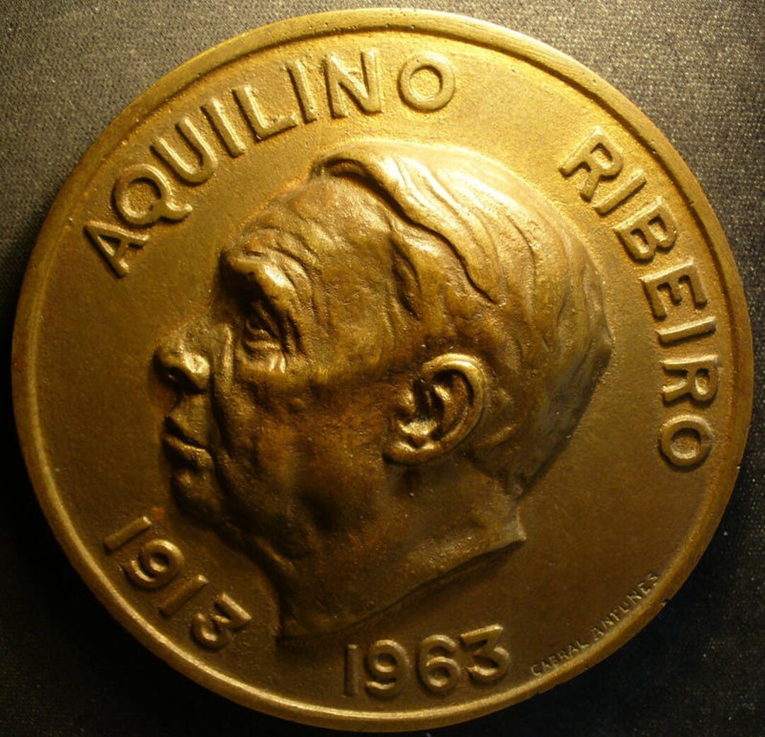 Portugal Eagle on a Book Writer Ribeiro Medal by Antunes - Etsy Canada