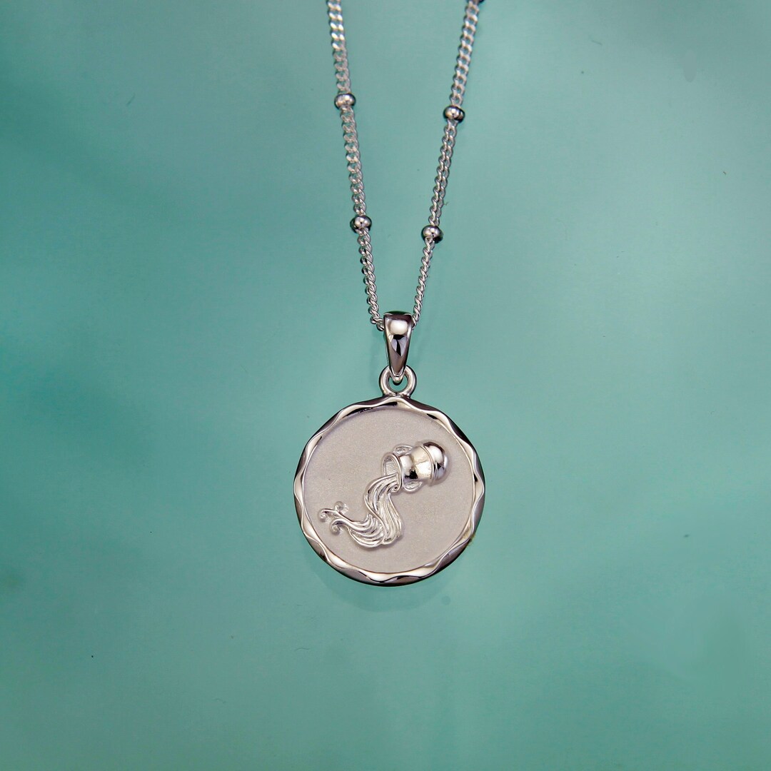 Silver Star Sign Zodiac Necklaces | Aquarius Pendant | Horoscope ...