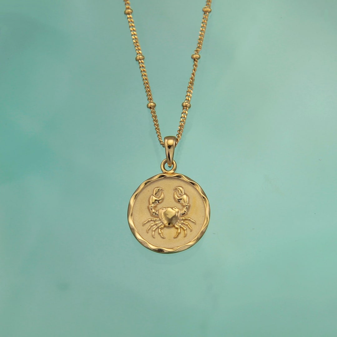 Gold Star Sign Zodiac Necklaces | Cancer Pendant | Horoscope Jewellery ...