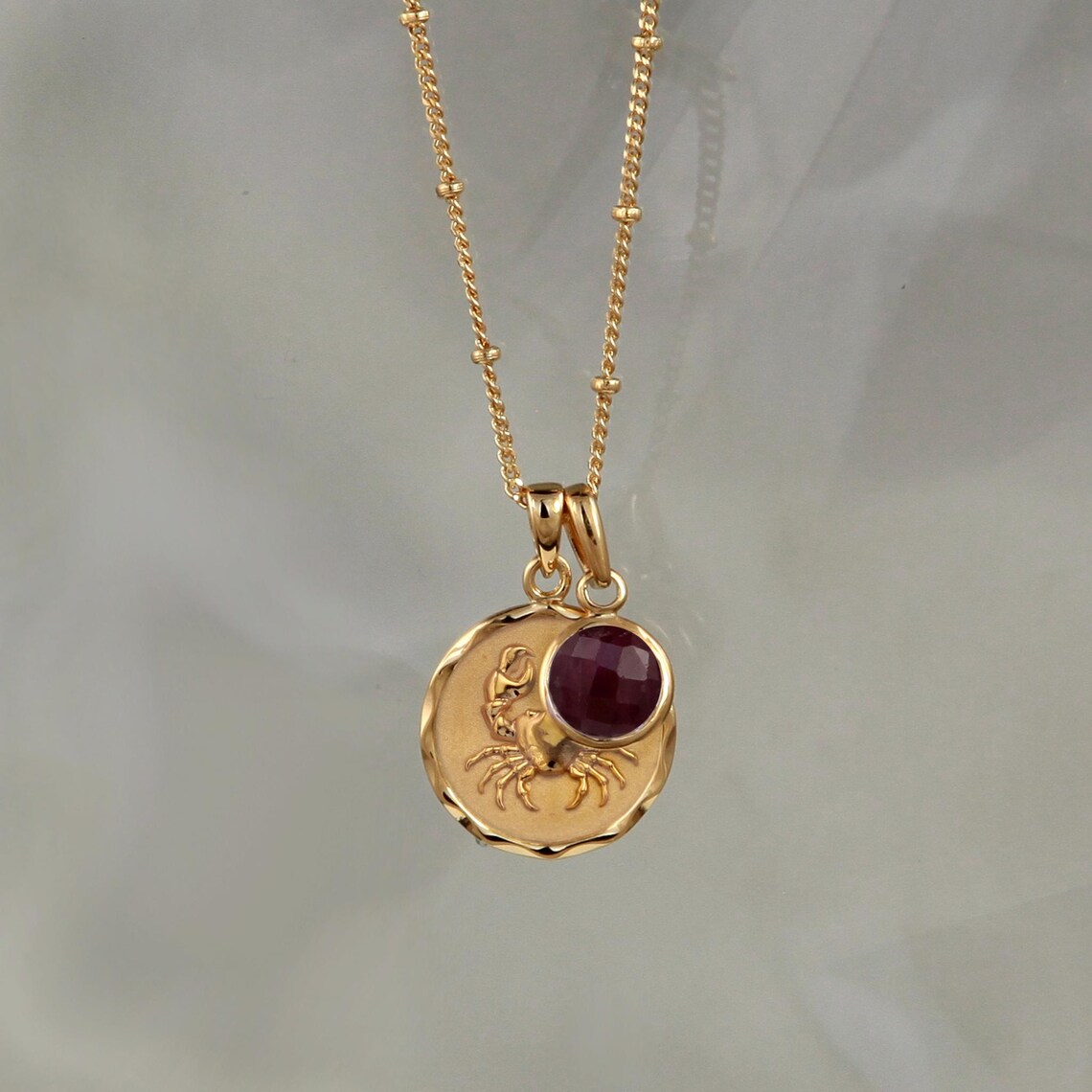 Gold Star Sign Zodiac Necklaces | Cancer Pendant | Horoscope Jewellery ...