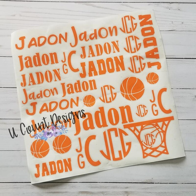Basketball Vinyl Sticker Sheets - Etsy