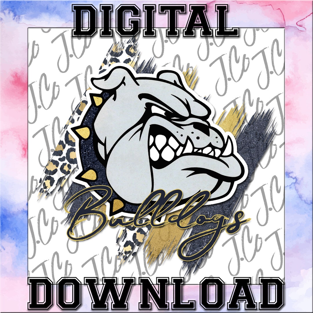 Navy and Gold Bulldog PNG Files, Digital Download - Etsy