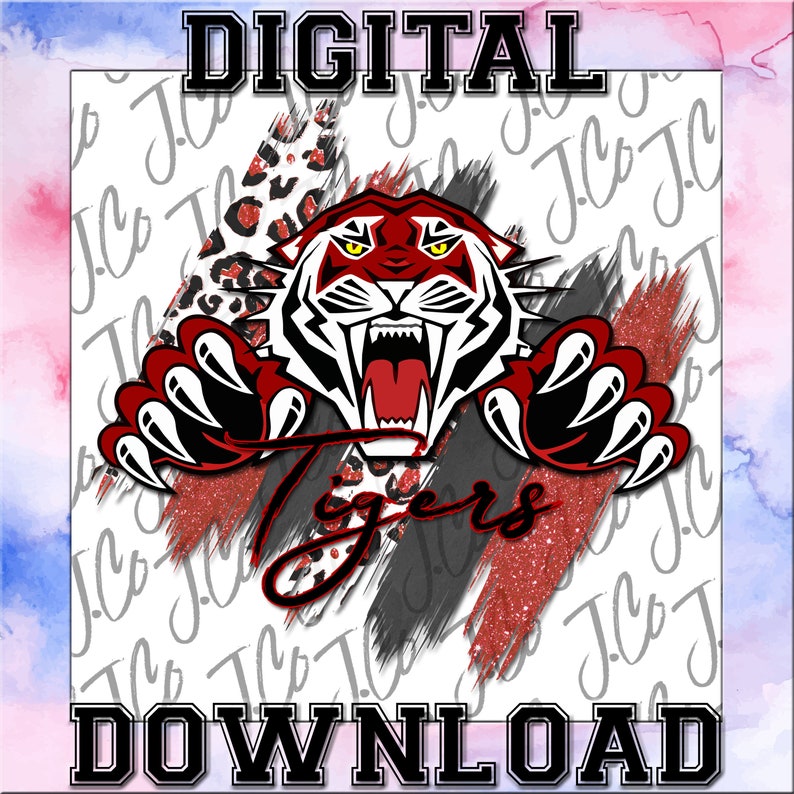 Red and Black Tiger PNG Files, Digital Download - Etsy