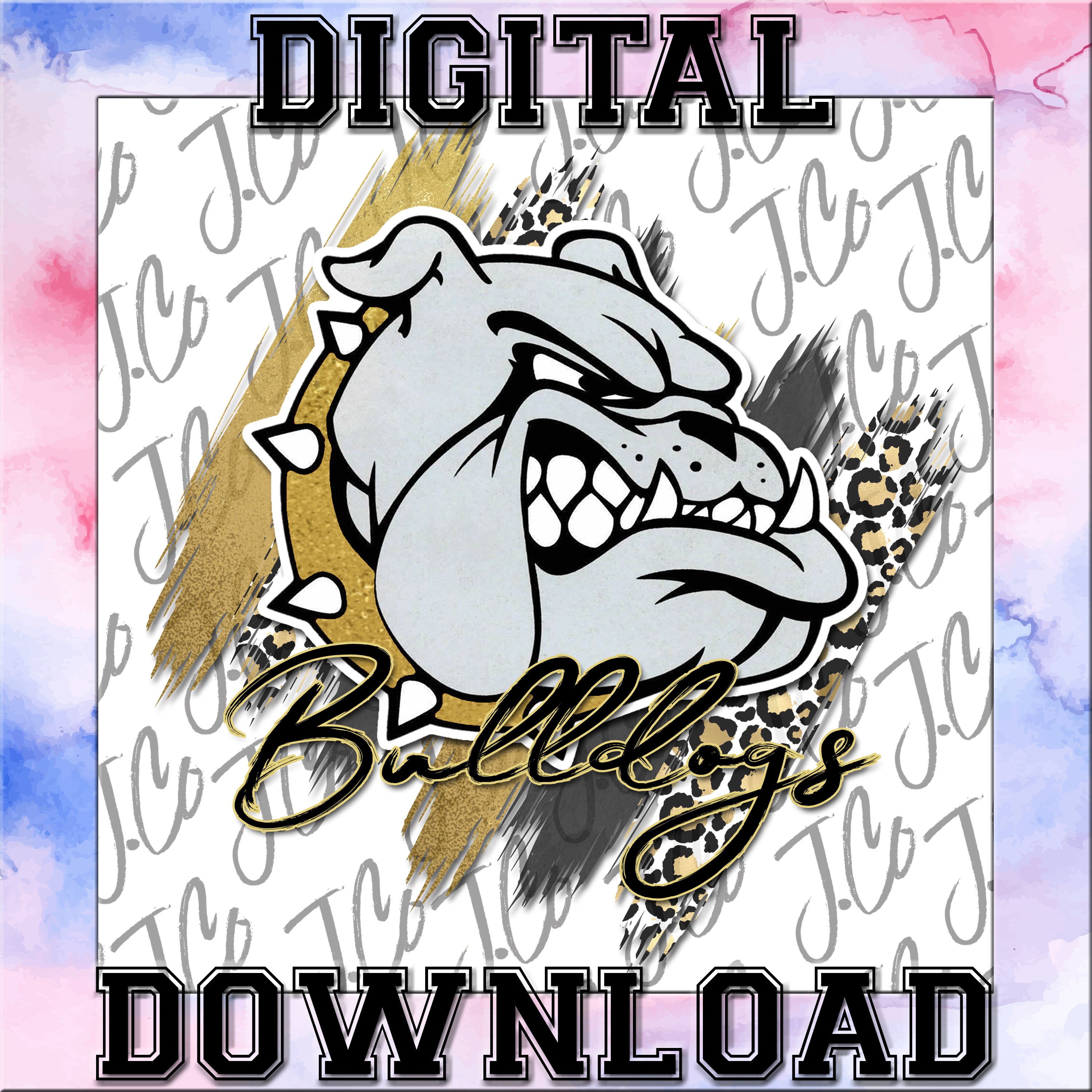 Black and Gold Bulldog -PNG Files, Digital Download - Etsy