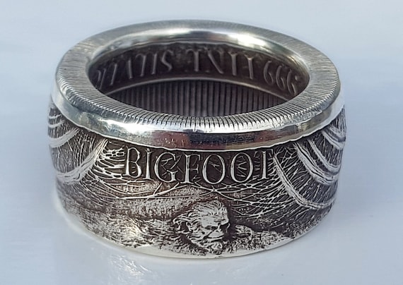 Bigfoot Sasquatch Coin Ring - Etsy