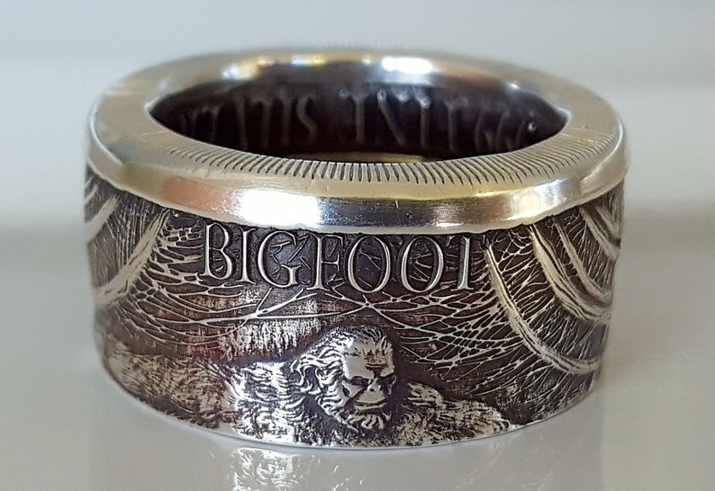 Bigfoot Sasquatch Coin Ring - Etsy