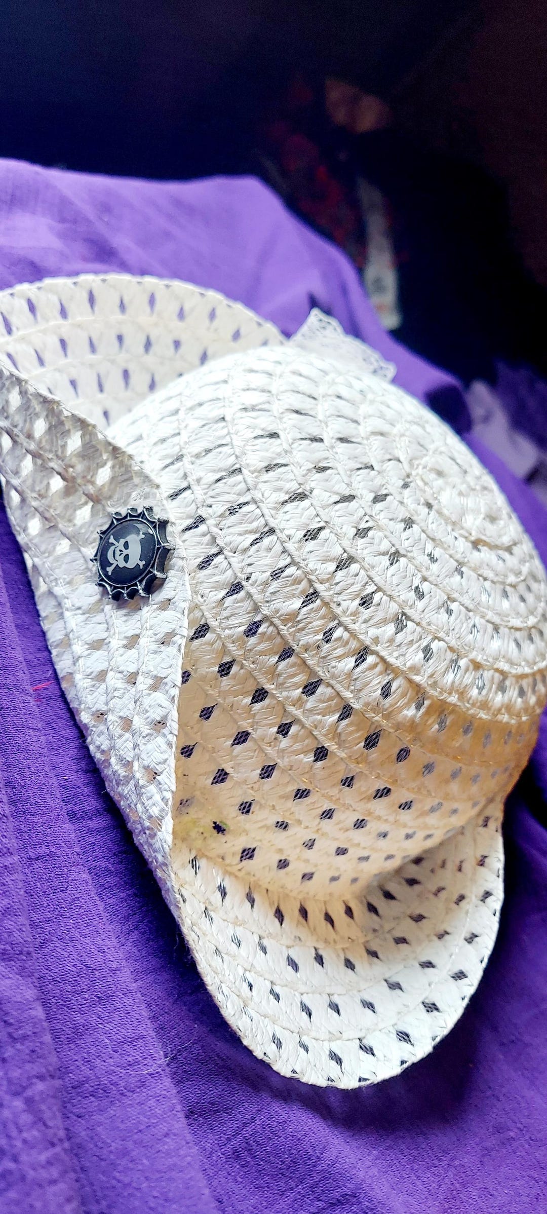 Children's White Straw Tricorn Pirate Hat - Etsy