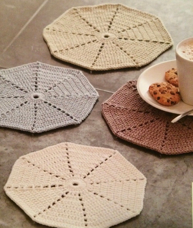 Octagonal Placemats Crochet Pattern - Etsy