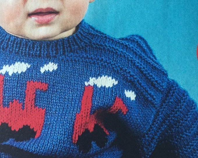 Toddlers Train Jumper Knitting Pattern - Etsy UK