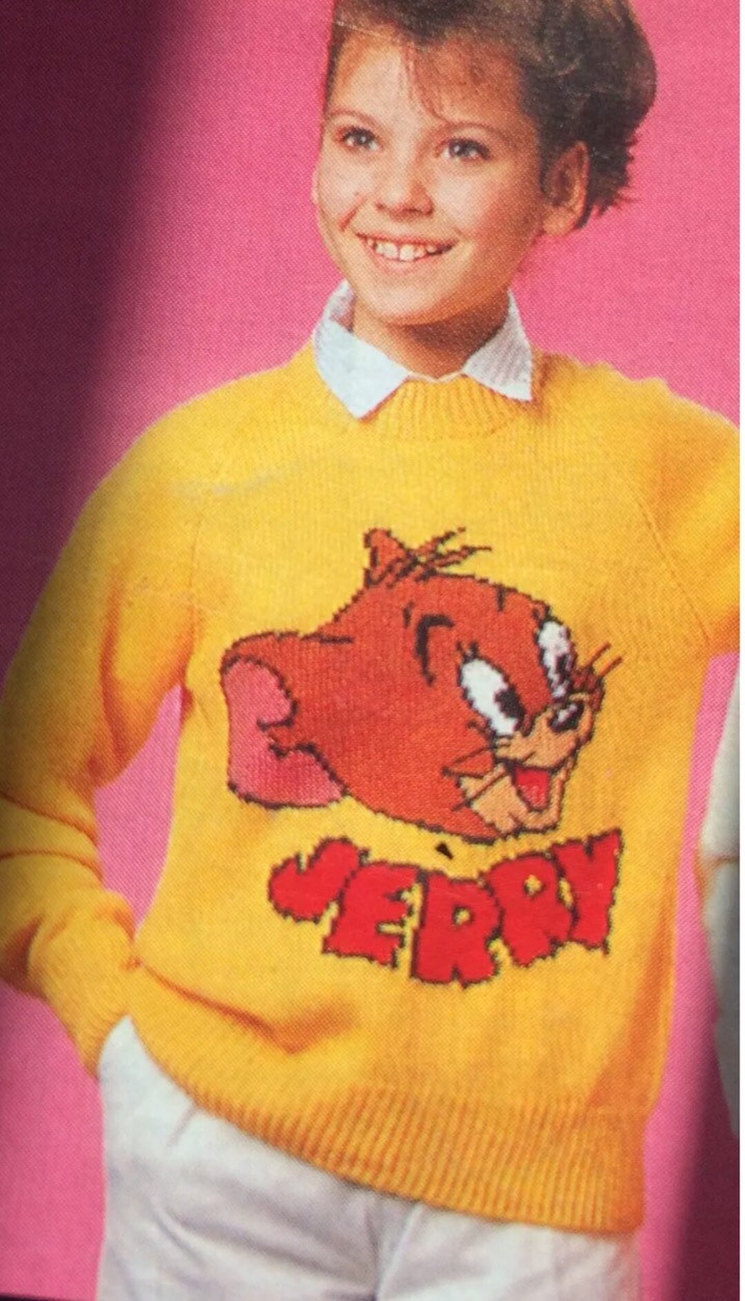 Jerry Mouse Sweater (tom & Jerry) Knitting Pattern - Etsy